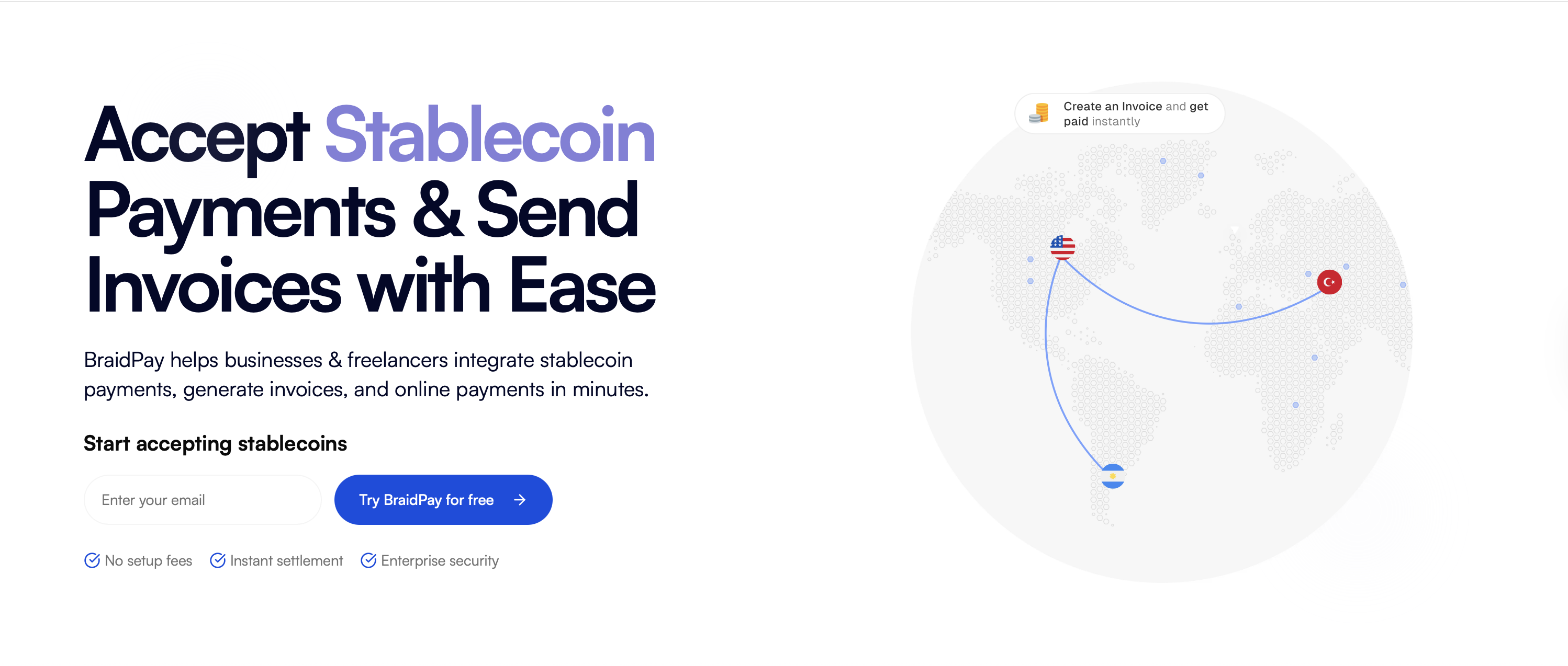 BraidPay - Instant Cross-Border Payments.